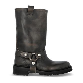 Golden Goose Leder Kn&ouml;chelstiefel - - Shoes - Damen - Schwarzk - 41 EU