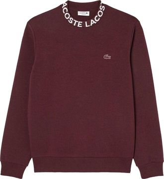 Lacoste Sweatshirt Rundhalsausschnitt Logo f&uuml;r Herren (Bordeauxrot)