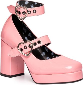 Lamoda Damen Chrome Heart Court Shoe, Pink Patent, 39 EU