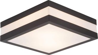 Brilliant Matteo Deckenlampe E27 40 Watt - LED Außenlampe anthrazit-weiß - Wandlampe für Außenbereich - LED Lampe mit Spritzwasserschutz