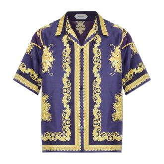 Versace Seidenhemd mit neuem Barocco-Print - - Shirts - Herren - Mehrfarbig - 2XL