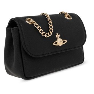 Vivienne Westwood Femme, Sacs, Noir, Taille: ONE Size Sac bandouli&egrave;re en cuir noir