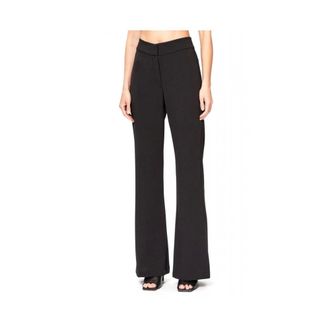 DKNY Dkny, Femme, Pantalons, Noir, Taille: 48 FR Pantalon Carri&egrave;re Taille Haute Jambe Large