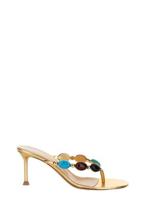 Gianvito Rossi Sandalen - Shanti Thong 70 Burma - Gr. 36,5 (EU) - in Gold - f&uuml;r Damen