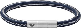 Emporio Armani Herrenarmband Schmuckplatte Nylon blau, EGS2990040