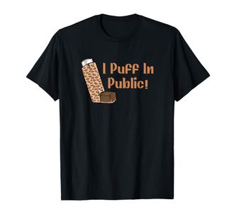 So Cool Designs I Puff In Public Asthma Awareness Inhalator, Leopardenmuster T-Shirt
