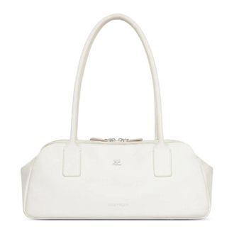 Courr&egrave;ges Femme, Sacs, Blanc, Taille: ONE Size Sac en cuir Strip
