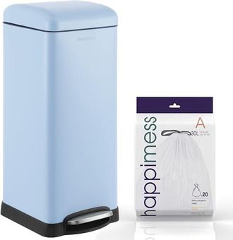 Happimess HPM1007I Betty Retro-M&uuml;lleimer, 30 L, Step-Open-M&uuml;lleimer, fingerabdruckresistent, modern, minimalistisch, f&uuml;r Zuhause, K&uuml;che, Waschk&uuml;che, B&uuml;ro, Schla