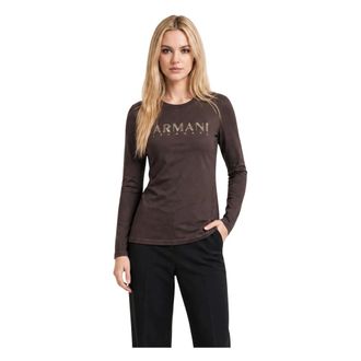 A|X Armani Exchange Haut &agrave; manches longues - Femme - Tops - Brun - Taille: 42 FR