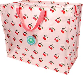 Rex London XXL Riesentasche Kirsche Aufbewahrungstasche mit Rei&szlig;verschluss rosa ca. 58&times;28&times;48 cm