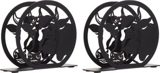 Cabilock 2 STK Iron Horse Papierhandtuchhalter Serviettenspender Für Getränke Schwarze Tischdeko Freistehender Serviettenspender Bauernserviettenhalter Kuh Eis