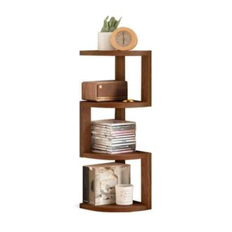 Generic Eckbücherregal, Trennwand aus massivem Holz mit großer Kapazität, verdickter vertikaler Schreibtischaufbewahrung, geeignet for das Home Office und das