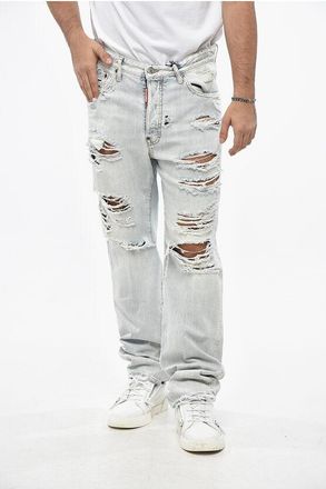 Dsquared2 Straight Leg 642 Destroyed Jeans 19cm Größe 42