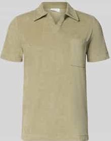 Lindbergh Relaxed Fit Poloshirt mit V-Ausschnitt