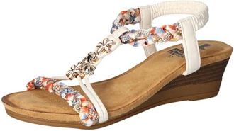 2Go Shoe Company Femme 8910 &agrave; 808 Sandale cale, Blanc, 41 EU