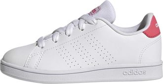 adidas Unisex Kinder Advantage Lifestyle Court Lace Shoes, Cloud White/Real Pink/Core Black, 38 2/3 EU