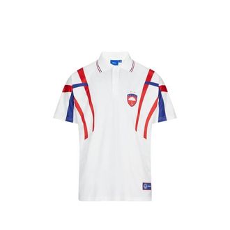 H&eacute;las. T-shirt de football &agrave; col polo