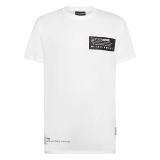 Plein Sport Homme, Tops, Blanc, Taille: XL T-Shirt Col Rond