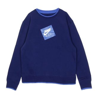 Nike Jordan Homme, Sweatshirts et sweats &agrave; capuche, Bleu, Taille: XS SweaT-shirt ras du cou avec imprim&eacute; Jumpman