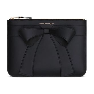Comme Des Gar&ccedil;ons Schwarze Geldb&ouml;rse mit gro&szlig;er Schleife - - Accessories - Herren - Schwarzk - ONE SIZE