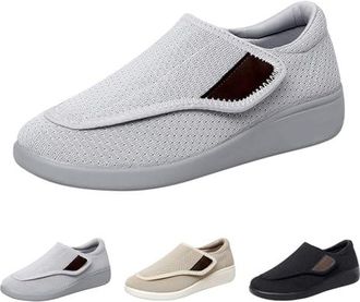 Generic Chaussures orthop&eacute;diques pour femme pour diab&eacute;tiques - L&eacute;g&egrave;res et larges - Chaussures de marche - Semelle plate - Chaussures de fitness - Respirantes 