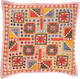 Guru Shop Kissenh&uuml;lle, Orient Kissenbezug, Bestickter Dekokissen Bezug - Muster 9, Baumwolle, 40x40x0 cm