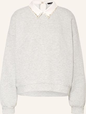 Marc Aurel Marc Aurel Sweatshirt Mit Schmucksteinen grau