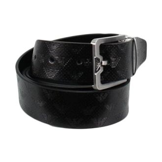 Emporio Armani Wendbarer Lederg&uuml;rtel mit drehbarem Logo - - Accessories - Herren - Schwarzk - ONE SIZE