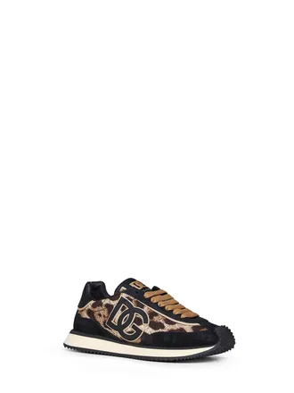 Dolce & Gabbana Womens Sneakers Cushion Brown Calfskin Trainers