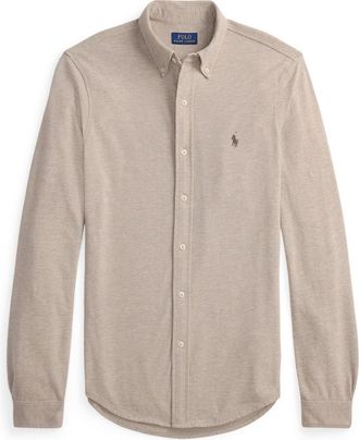 Ralph Lauren Leichtes Mesh-Hemd aus Baumwolle mit Logo-Aufn&auml;her in