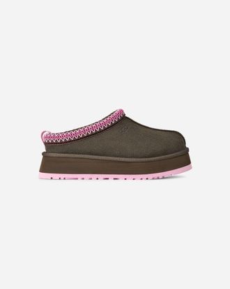 UGG Tazz II f&uuml;r Damen | Lammfell-Slipper auf in Dense Smoke/Wood Violet, Gr&ouml;&szlig;e Wildleder