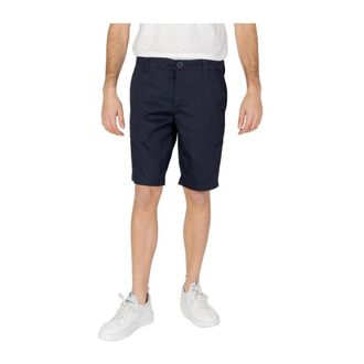 A|X Armani Exchange Homme, Shorts, Bleu, Taille: W33 Bermuda en Coton M&eacute;lang&eacute;