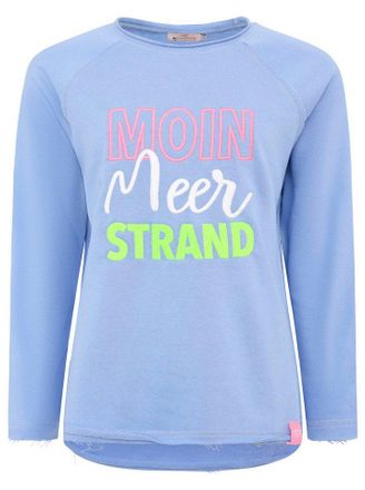 Zwillingsherz Hoodie Moin Meer Strand mit Used-Look Kanten und maritimer Stickerei