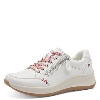 Jana Baskets Femme Plates &agrave; Lacets Vegan, White, 37 EU