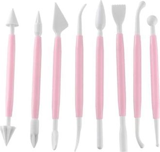 Zenker Fackelmann 41132 Modellier-Werkzeug-Set 8-tlg. Candy, Patisserie, Pink