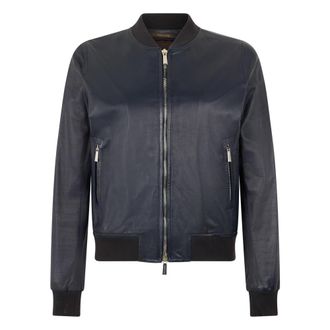 Moorer Lederjacke - - Jackets - Damen - Blau - L