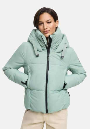 Marikoo Winterjacke Ninikaa kurze Winterjacke mit extra hohem Windschutzkragen