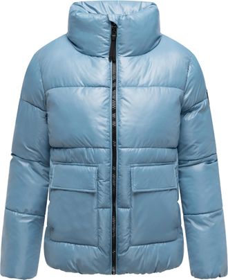 Navahoo Damen Winterjacke warme Steppjacke mit hohem Stehkragen Eispracht 14 Powder Blue Gr. L