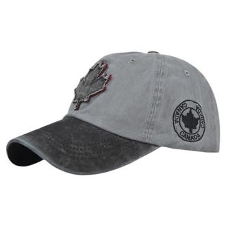 Generic Casquette de baseball du Canada 2026 avec drapeau de feuille d&eacute;rable brod&eacute; pour la f&ecirc;te du Canada, gris fonc&eacute;, Taille unique