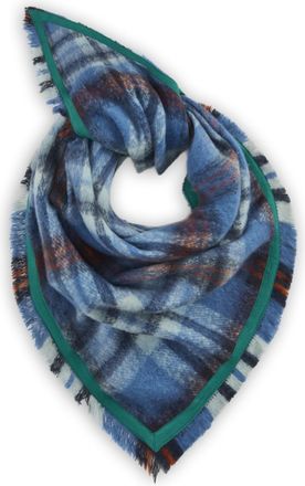 Codello XL Jaquard Tuch mit Karomuster Farbe blau