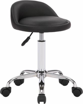 Clp Tabouret de travail Teramo en similicuir Noir