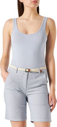 Tom Tailor Damen Chino Bermuda Shorts mit G&uuml;rtel 1031285, 12320 - Thin Stripe Pants, 32