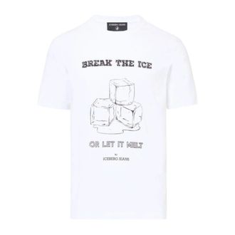 Iceberg Homme, Tops, Blanc, Taille: XL F024-P400 T-Shirt Manches Courtes