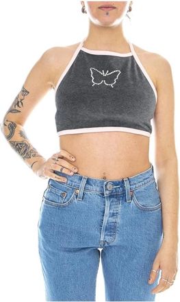 Vans Femme, Tops, Gris, Taille: 36 FR Canotta Corta