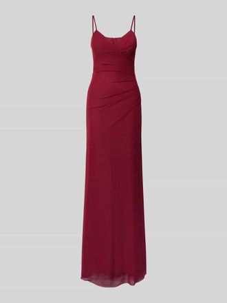 Troyden Collection Abendkleid mit V-Ausschnitt und Raffungen