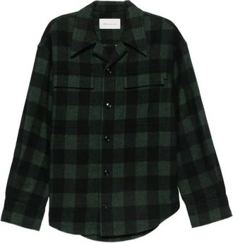 Ami Kariertes Woll-Overshirt - - Jackets - Herren - Gr&uuml;n - L