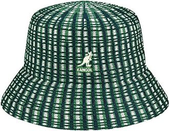 Kangol Chapeau en Tissu Prep Plaid Bucket Chapeau dété (L (58-59 cm) - Vert)