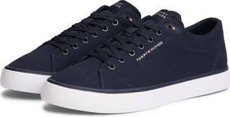 Tommy Hilfiger Sneaker TOMMY HILFIGER HARLEM CORE II CVS, Herren, Gr. 40, dunkelblau, Baumwolle, unifarben, Basic, Schuhe Sneaker, Freizeitschuh, Halbschuh, Schn&uuml;rer
