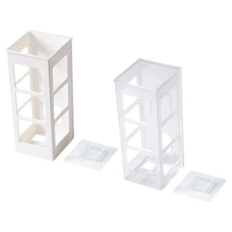 Angoily 2 St&uuml;ck Selbstklebende Wandhalterung f&uuml;r F&ouml;hn und Lockenstab Bohrfreie Haarstyling Halterung aus Transparentem Kunststoff Kompakter Organizer f&uuml;r Bade