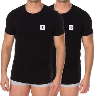 Dirk Bikkembergs Homme, Tops, Noir, Taille: S T-Shirt Essentiel Manches Courtes